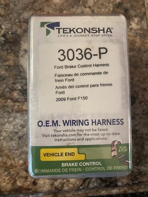 Tekonsha 3036-P Wiring Harness Trailer Ford Brake Control Harness | eBay