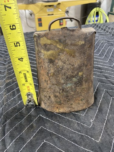 Vintage Huge Metal Cow Sheep Bell Antique Bells Old Rusty Farm Cattle ...