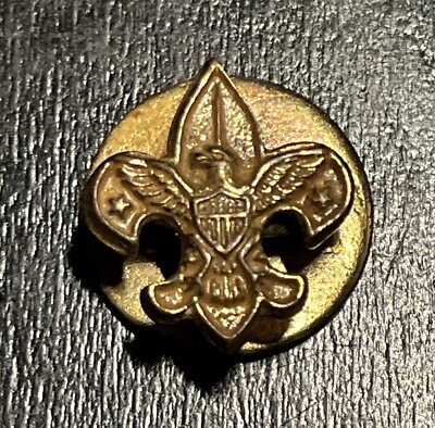 Original Tenderfoot Rank Eagle & Stars Emblem Gold Tone BSA Lapel Pin ...