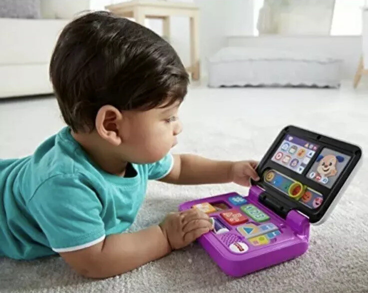 Click & Learn Laptop Interactive Educational Toy for Kids Fisher Price ...