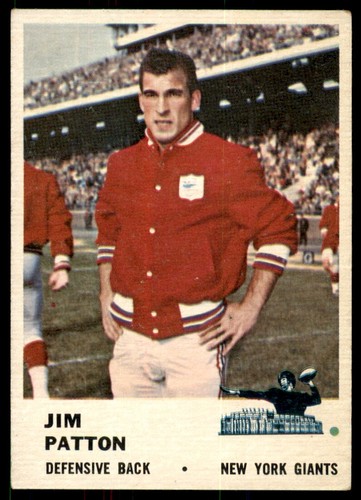 1961 Fleer Baseball Jim Patton New York Giants #72 | eBay