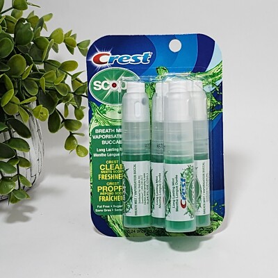 Crest Scope Breath Mist Spray Long Lasting Mint 4-Pack (0.24 Fl. Oz ...