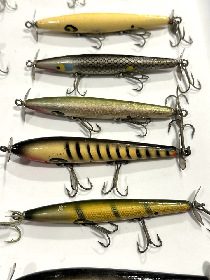 LOT of 16 Vintage Wooden Smithwick Devils Horse fishing lure lures Look ...