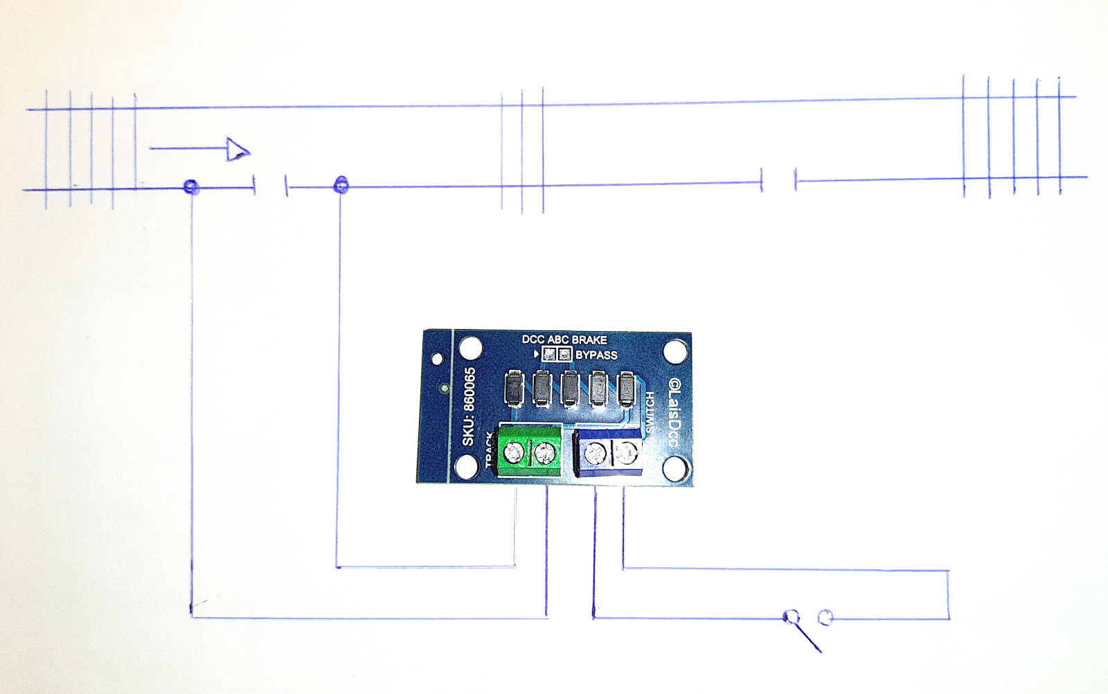 Module DCC de freinage ABC (=Lenz BM1), modulo DCC di frenata ABC ...