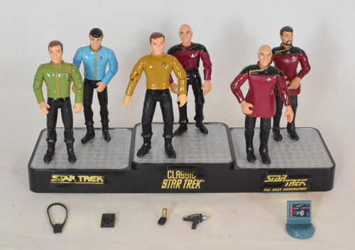 Star Trek TOS TNG STARFLEET OFFICERS COLLECTOR SET Kirk Spock Picard ...