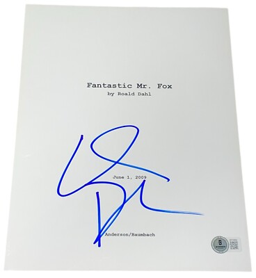 Willem Dafoe Signed Autograph Fantastic Mr. Fox Script Screenplay ...