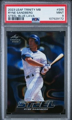 Ryan Sandberg Rare 2023 Trinity Leaf Blue Lava Sp Card Chicago Cubs ...