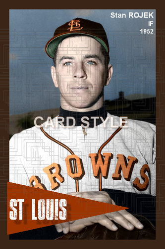 Stan Rojek - 1952 St. Louis Browns - choose a size - colorized print | eBay