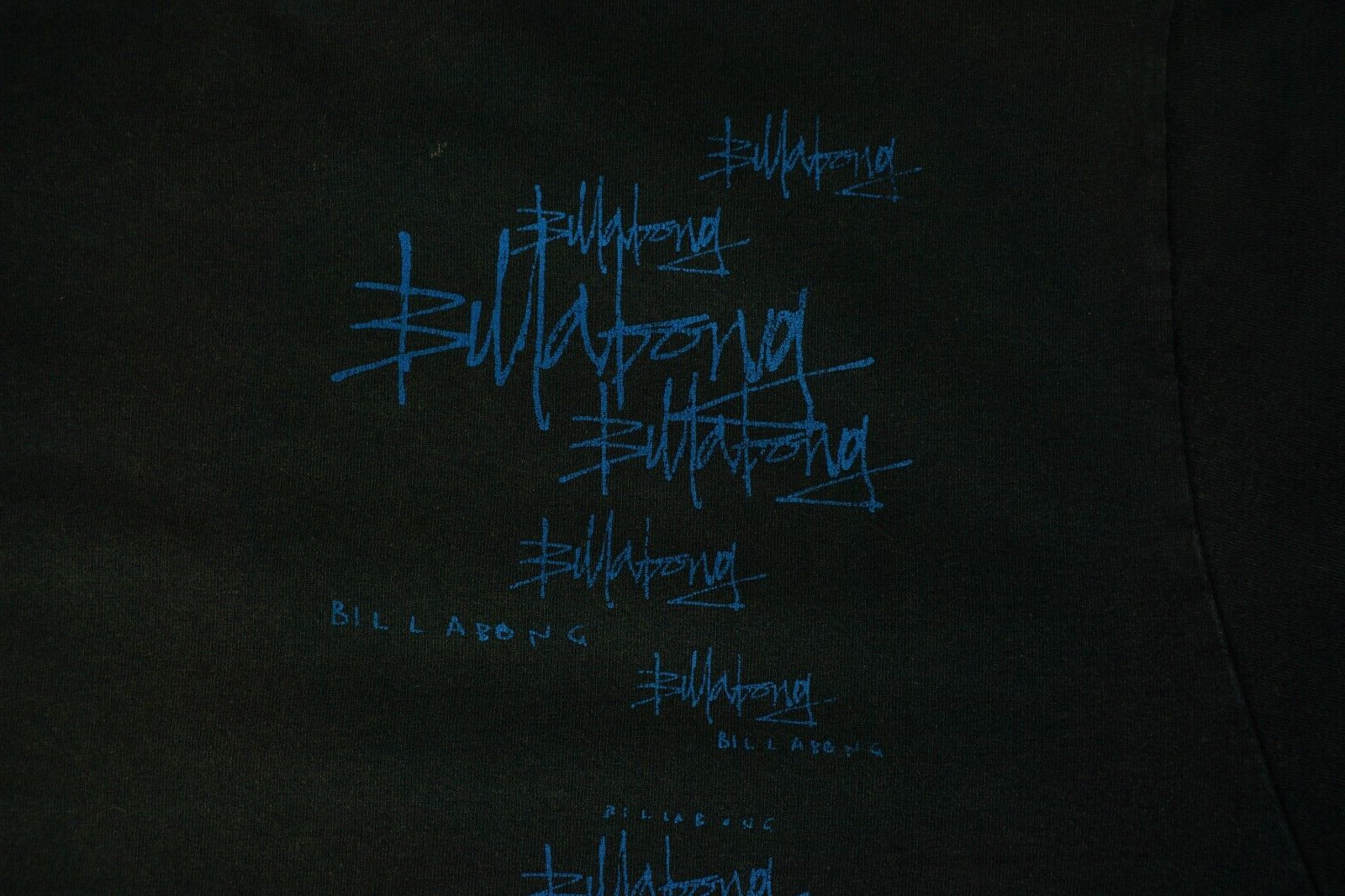 Y2K Billabong graffiti tags navy blue shirt tagged 2X… - Gem