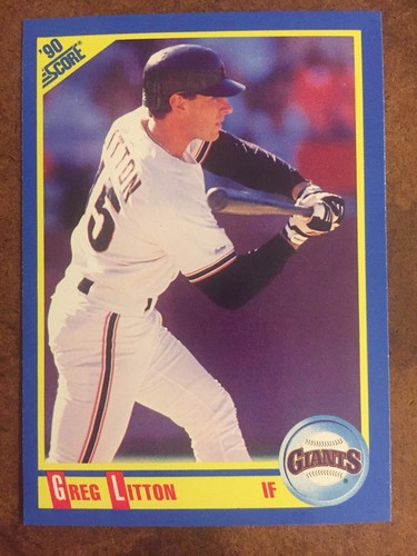 Greg Litton 497 Score 1990 MLB Baseball Trading Card | eBay