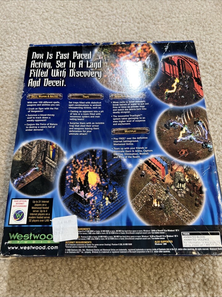 Nox - PC Big Box Edition - Westwood Studios Classics - CD-Rom - 2000 ...