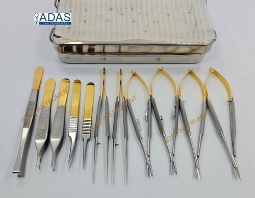 Micro Surgery Instruments Set, With Box And Mate | eBay