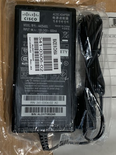 Cisco AIR-PWR-B 48v DC Power Supply Adapter Barrel Jack - Cisco Access ...