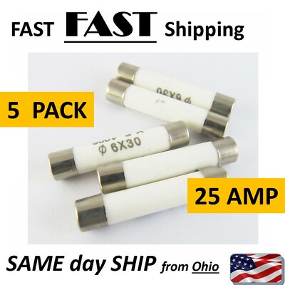 Fuse CERAMIC 25A - 6x30 - 25 AMP | eBay