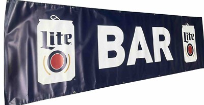 NICE MILLER LITE LIGHT CAN LOGO BAR BEER BANNER SIGN Massive 3x10ft | eBay