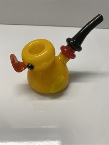 5.5” Handmade Glass Rubber Ducky Sherlock Tobacco Smoking Bowl Glass ...