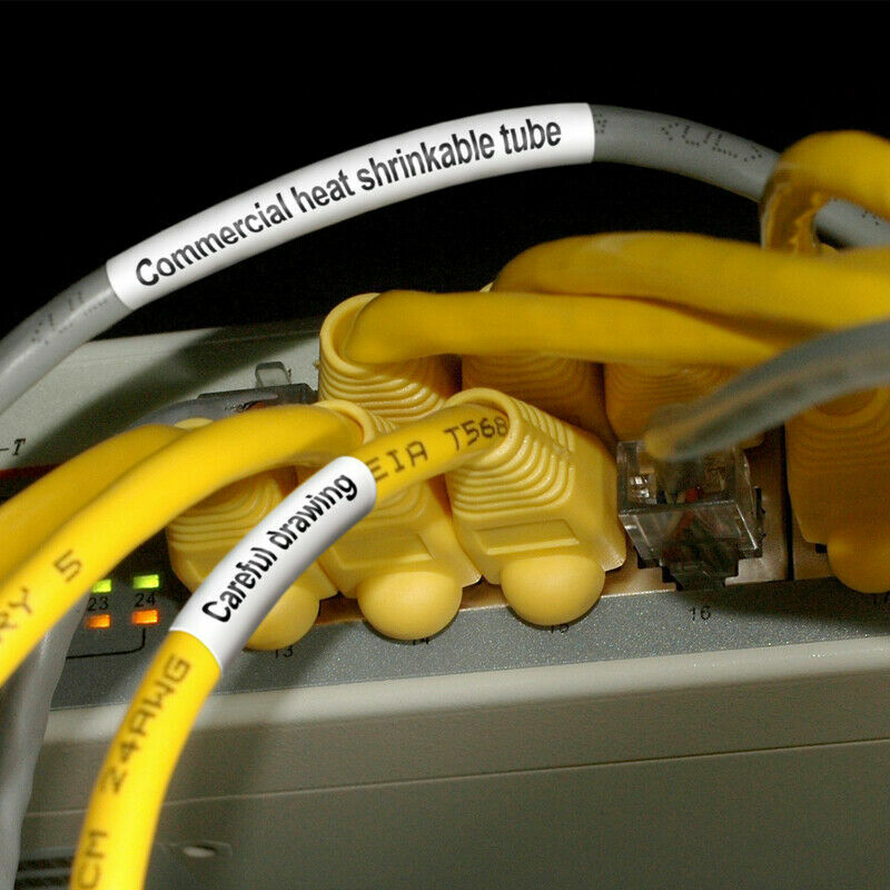 Vinyl Heat Shrink Flexible IND Label Tape 9mm/12mm/19mm for Dymo Rhino ...