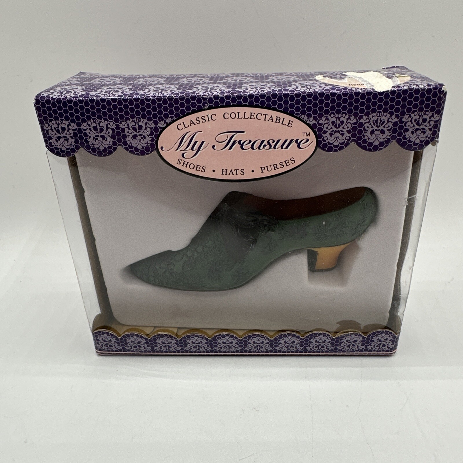 1999 Kingsbridge My Treasure Victorian High Heel Resin Shoe Miniature ...