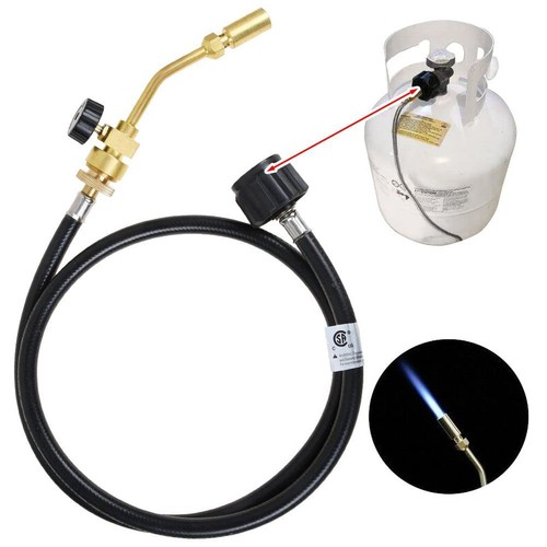 Propane Gas Tank Turbo Torch Hose Adapter Kit, Portable Propane Torch ...