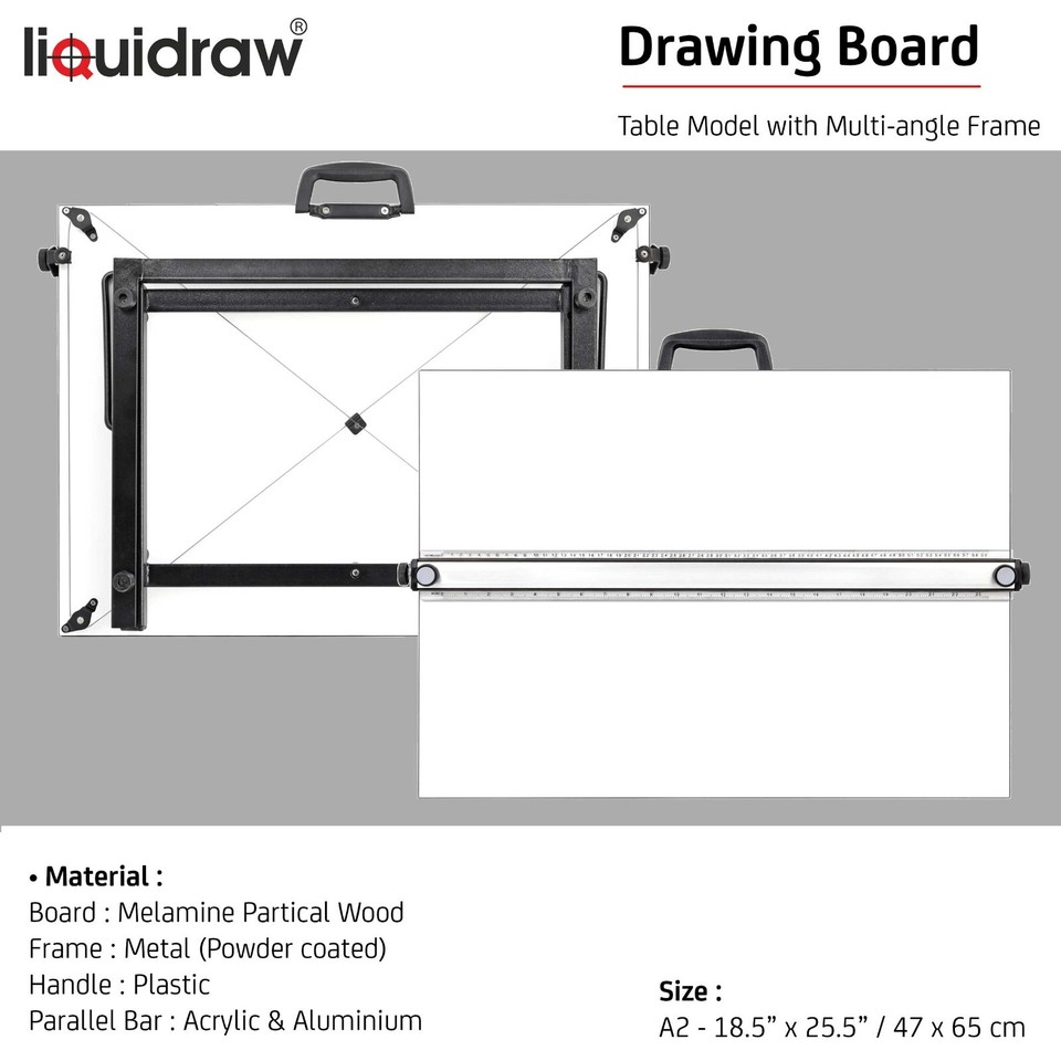 A3 A2 A1 Drawing Board With PARALLEL MOTION & STAND Tilted Architecture ...
