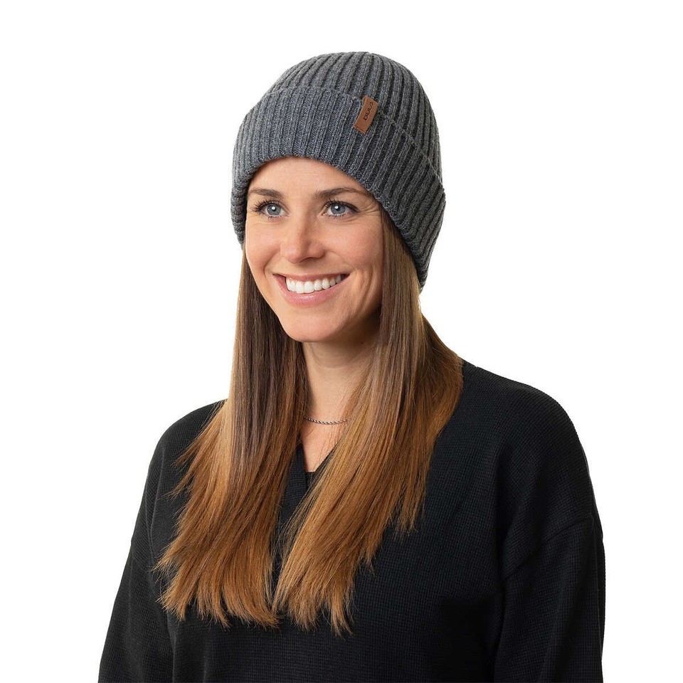 Bula Merino Wool Blend Beanie Hat /Cap Black And Grey Unisex (2 Pack ...