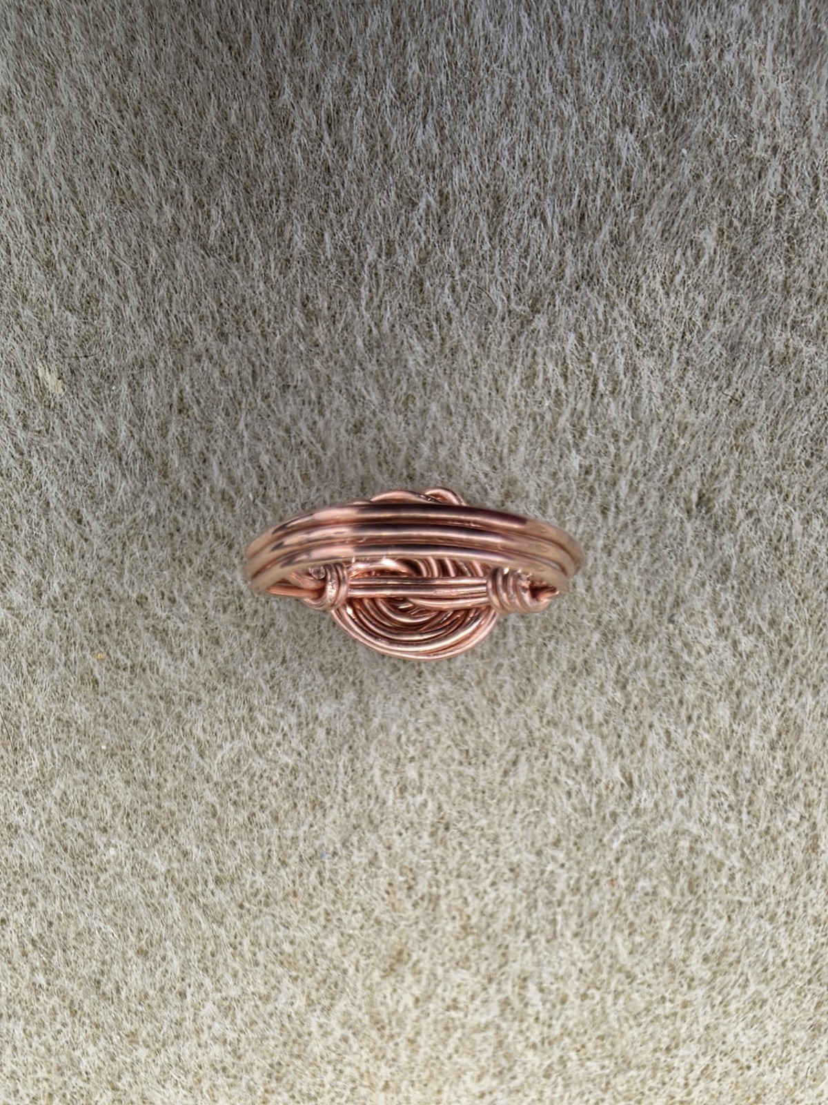 Healing Pure COPPER WIRE ROPE ROSE SPIRAL RING Size US 6 USA mined ...
