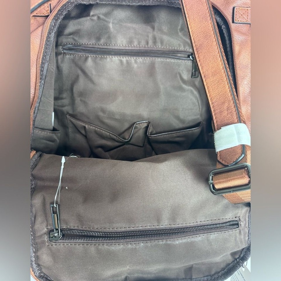 FADEON Stylish Vegan Double Zip Open Laptop Backpack NWT | eBay