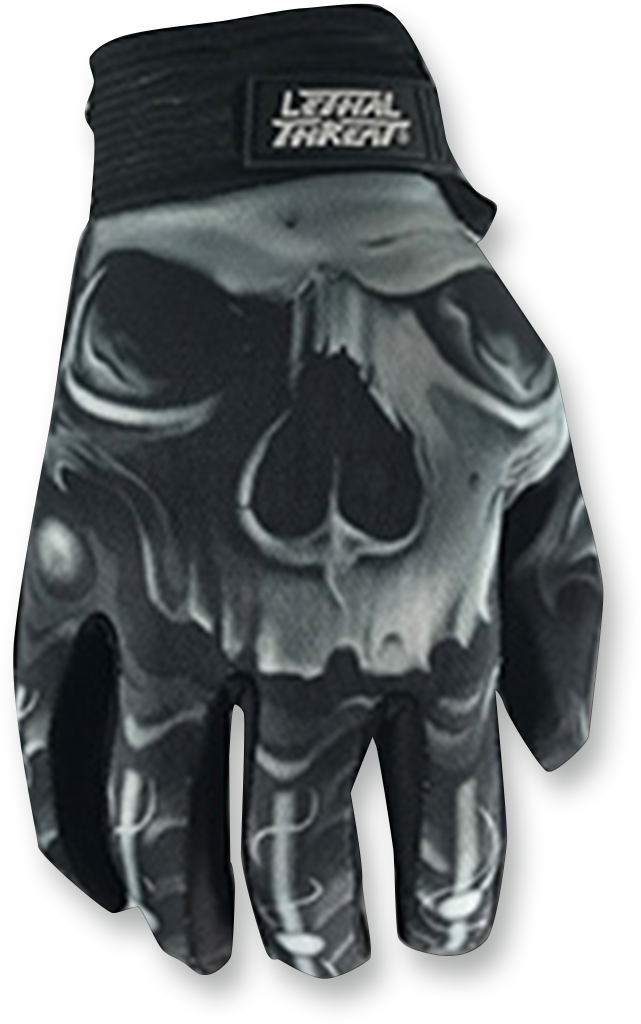 Lethal Threat Black Bio-Skull Gloves 2XL | eBay