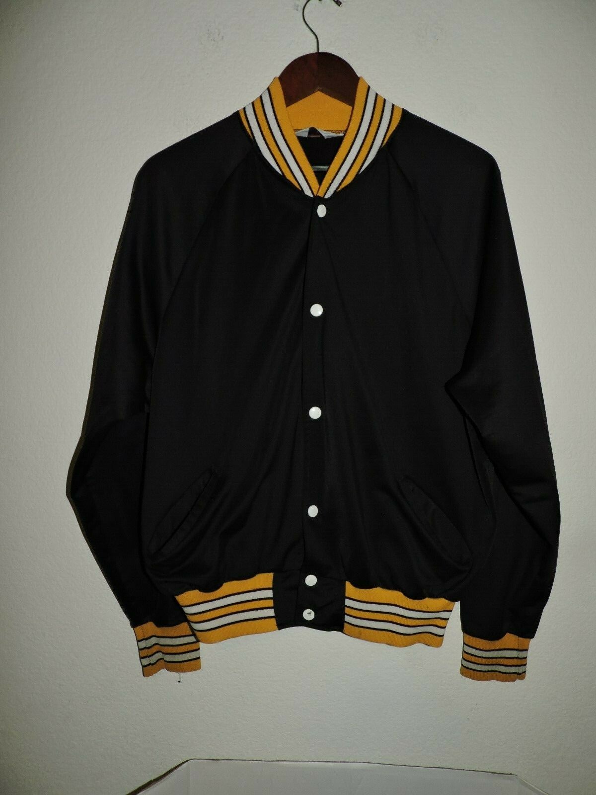 Vintage BIKE Brand Jacket Retro Large Steelers colors - Gem