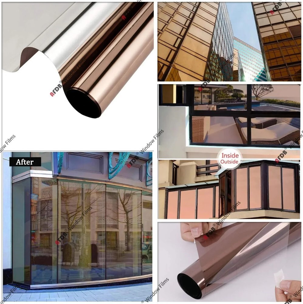 One Way Mirror Tint Window Film Privacy Protect UV Reflective Sun Block ...