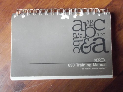 Manuel en anglais pour XEROX 630 "Training manual" | eBay
