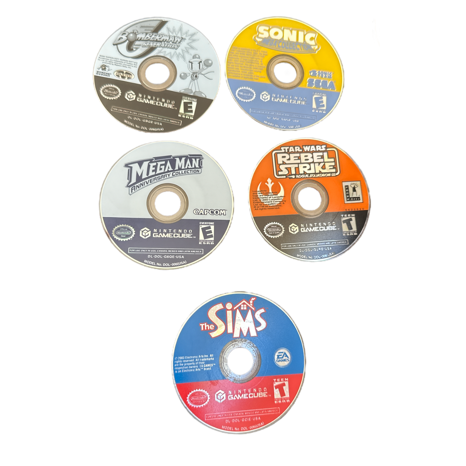 Nintendo GameCube Games (Disk Only) Bomberman Sonic Star Wars Mega Man ...