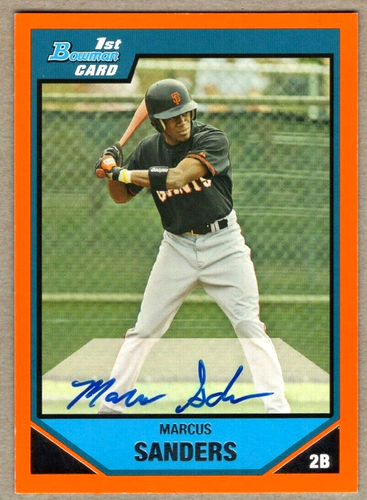 Marcus Sanders - 2007 Bowman Prospects Orange Autographe RC /250 | eBay