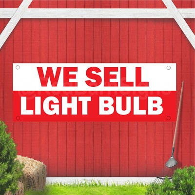 We Sell Light Bulb Indoor Outdoor Vinyl Banner Design | eBay