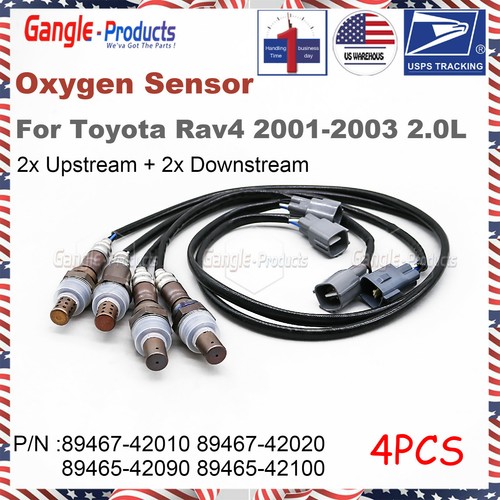 New 4X Oxygen O2 Sensor Bank 1 2 Sensor 1 2 For Toyota Rav4 2001-2003 2 ...
