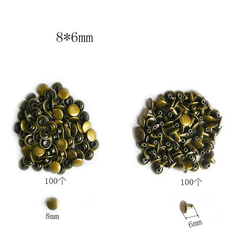 Double Cap Rivets Stud Rapid Rivets Leather Craft Repair 5mm 8mm 9mm ...