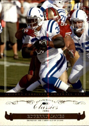 2006 Donruss Classics Football Card #43 Edgerrin James Indianapolis ...