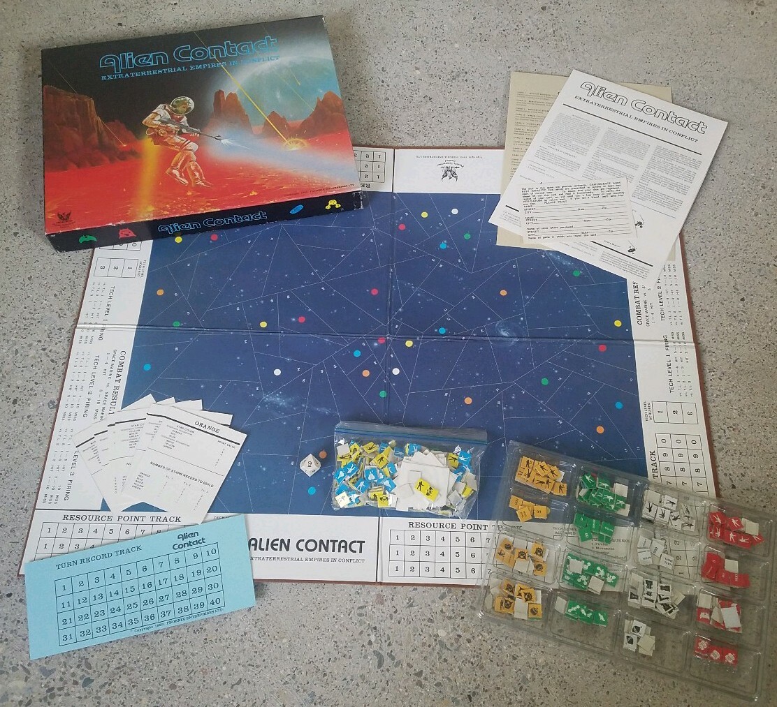 Alien Contact (Board Game, 1983) Phoenix Enterprises vintage strategy ...