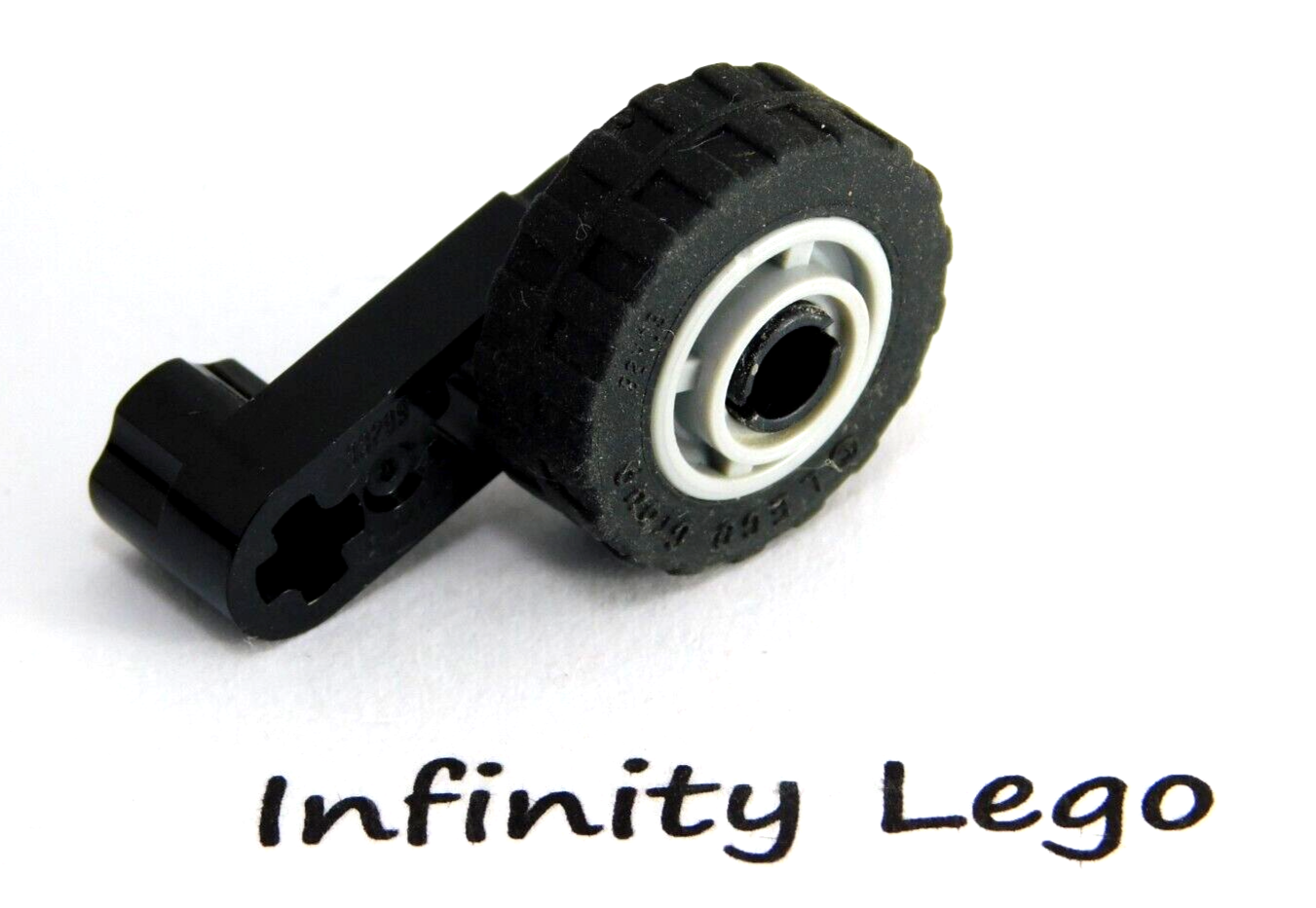 4 LEGO Black Tier Light Grey Wheel Hub Black Beam Plane Landing Gear ...