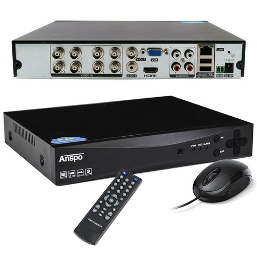 ANSPO CCTV DVR 8 Channel Full HD 1080P Home Security System Recorder ...