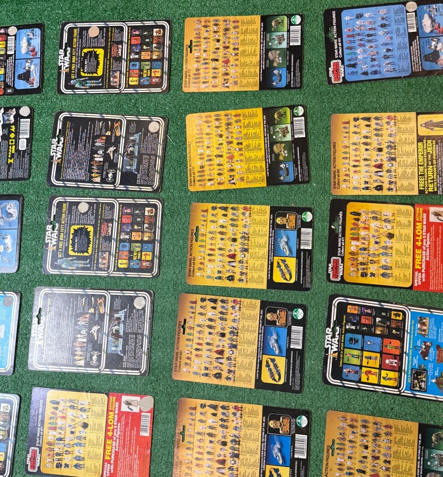 Lot of 36 Vintage Star Wars Kenner Action Figure Card Backs 70s 80s | eBay