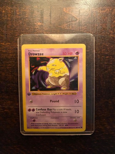 Perfect Condition 1st Edition Pokémon Card Drowzee Released in January ...