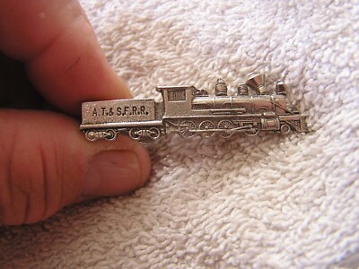 Vintage Tie Clip Tack Clasp Locomotive Train A.T. & S.F. RR | eBay