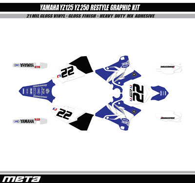YZ125 YZ250 YAMAHA Graphic Kit 2002-2021 Restyle Plastics Fits Stock ...