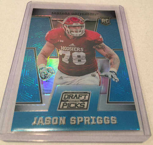 2016 Prizm Draft Football Jason Spriggs Indiana Hoosiers Blue Prizm ...