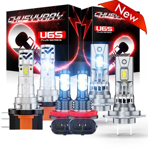 For Dodge Neon 2017-2020 LED Headlight Fog Light Bulbs Bright White 6x ...
