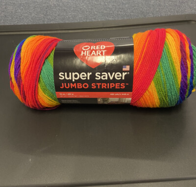 Red Heart Jumbo Favorite Stripe Yarn | eBay