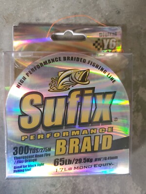 Sufix Performance Braid Fishing Line - 65lb/300yds-Orange | eBay