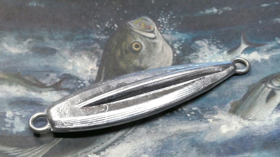 4oz 110gr flat fall slow pitch fishing jig striper tuna lures ...