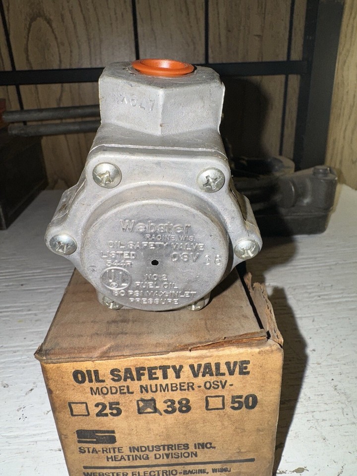 Webster OSV 38 3/8 Oil Safety Valve - OSVA OS VA Burner Boiler Furnace ...